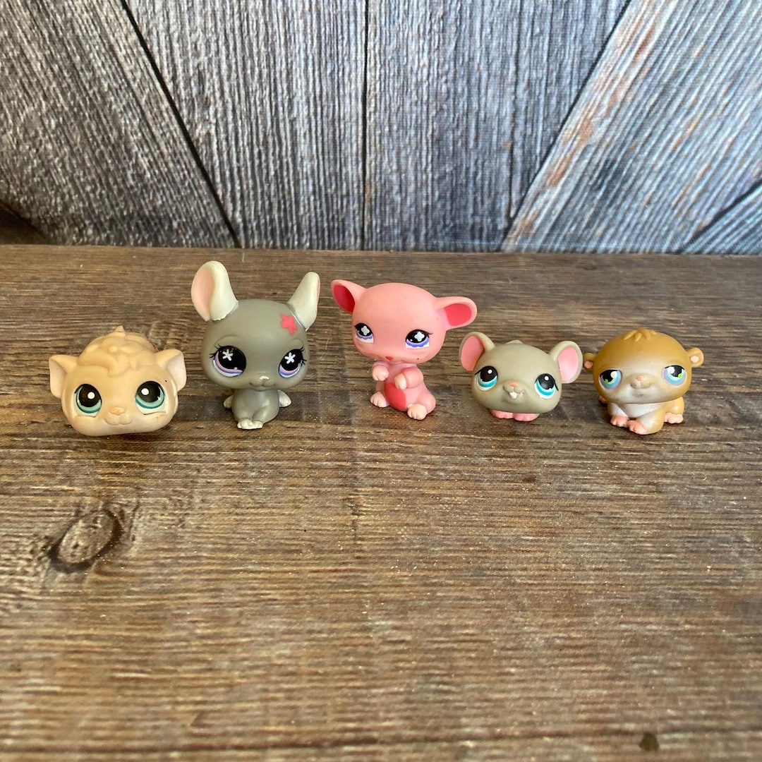 Vintage Littlest Pet Shop LPS Guinea Pig 157, Chinchilla 495, Pink ...
