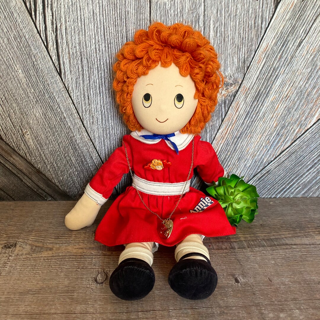 Vintage Annie Doll Stuffed Plush Rag Doll large 1980s Little Orphan ...