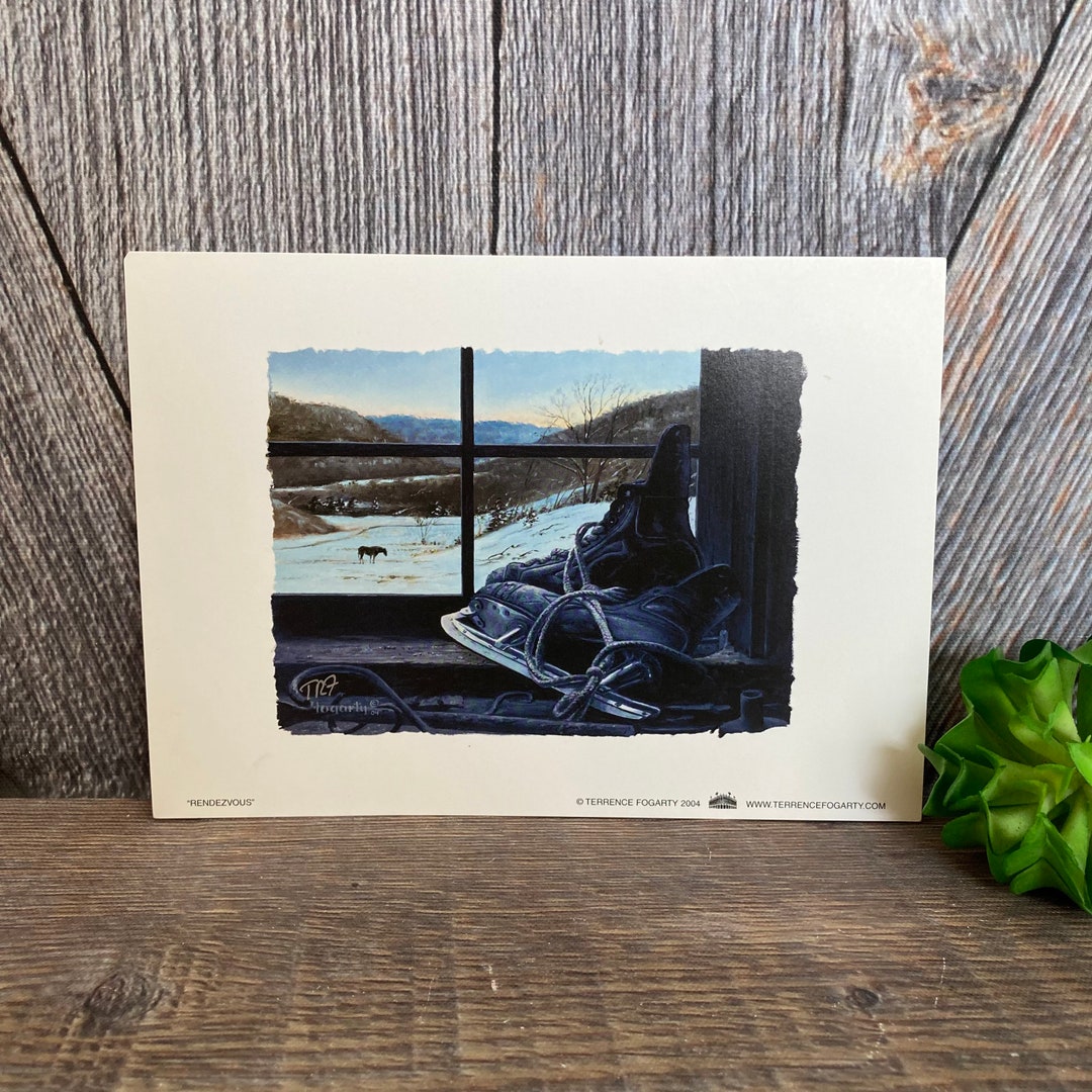 Vintage Ice Skate Print Rendezvous Terrence Fogarty Colored Print ...