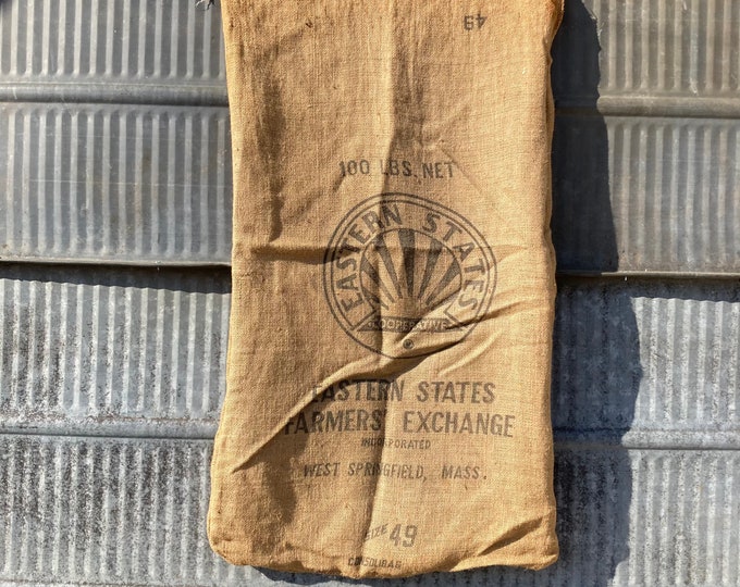 Vintage Eastern States Cooperative Farmers Exchange Burlap Sack Agway ...