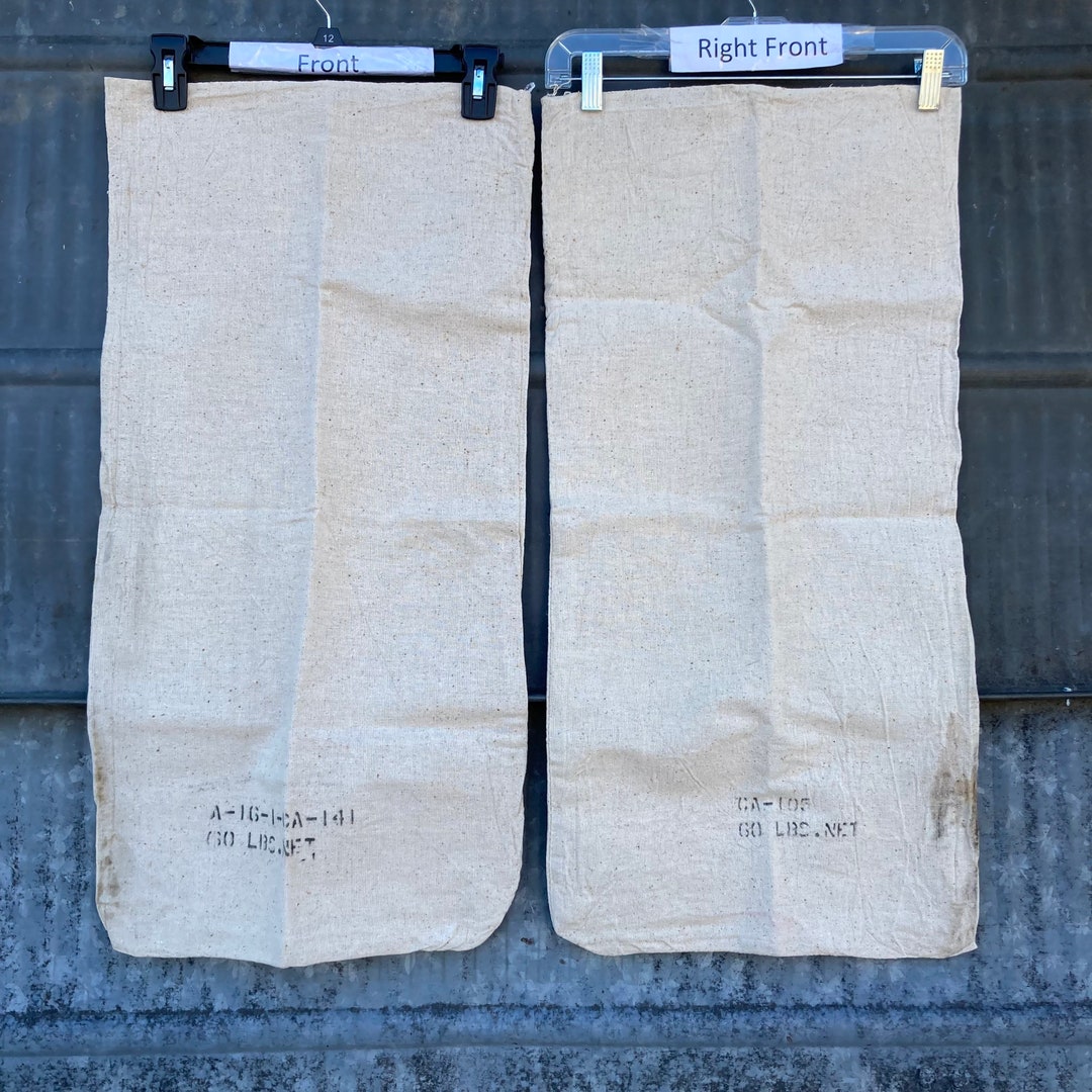 Vintage Washed and Ironed Unprinted Cotton Muslin Sack (group of 2) 60s ...