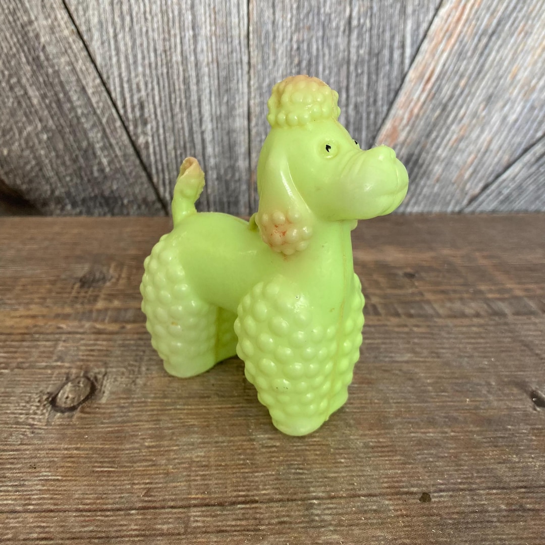 Vintage Poodle Blow Mold, Green Jadeite Toy Poodle Carnival Prize, Fair ...