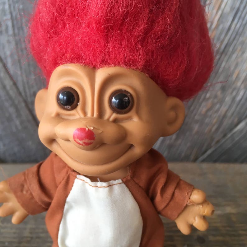 2 Vintage Christmas Trolls angel Tree Hanging Ornament and - Etsy