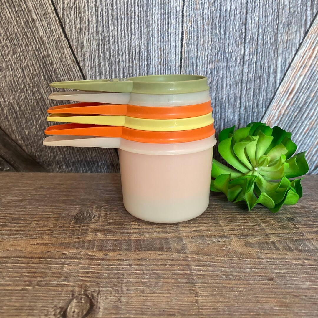 Vintage Tupperware Measuring Cups plastic Tupper Ware Measuring Cup Set ...