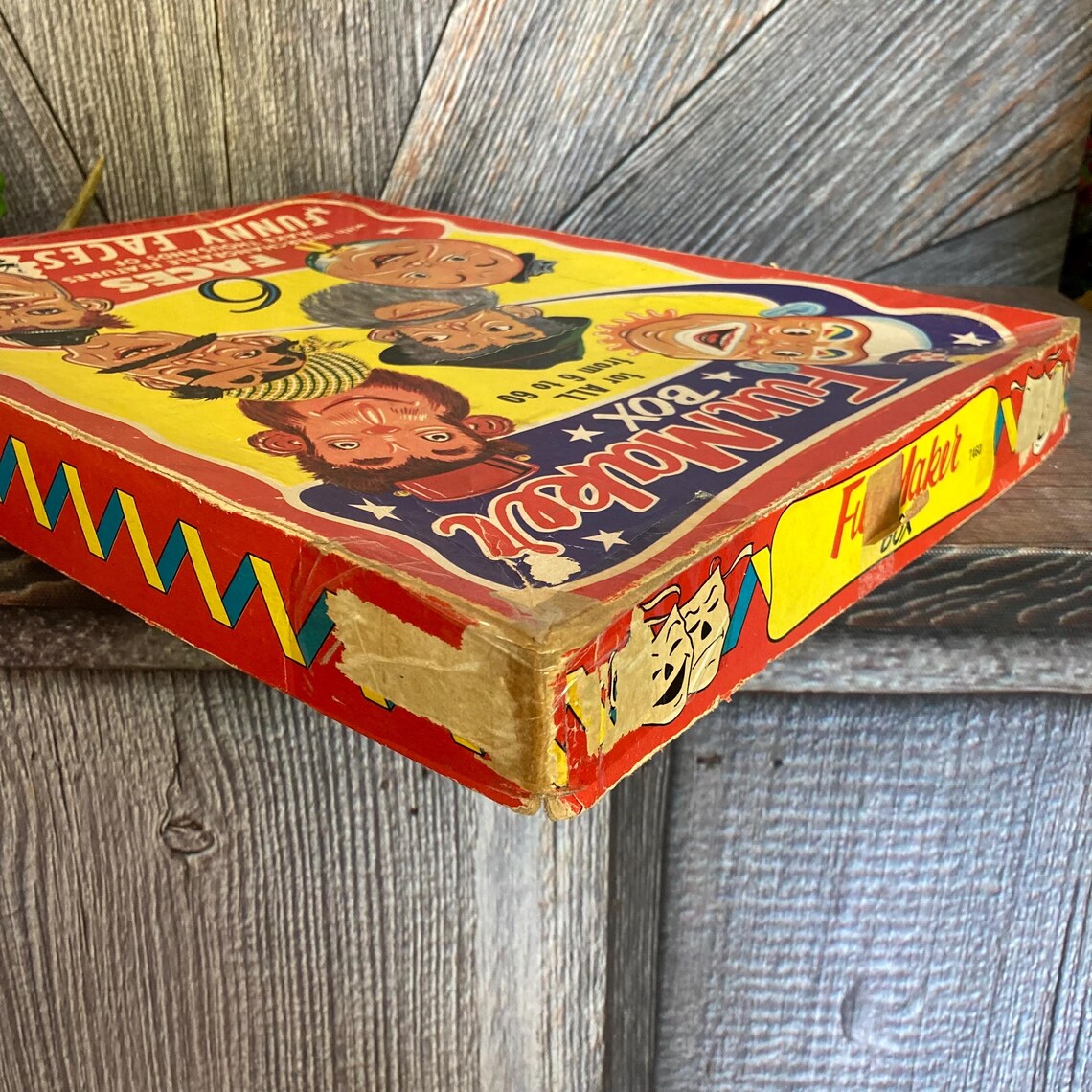 Vintage Fun Maker Box, 6 Faces With Interchangeable Features Make ...