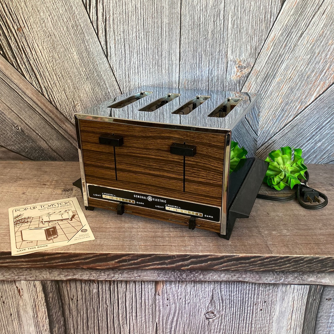 Vintage General Electric Chrome Toaster Mirror Pop-up Toaster T128 Faux ...