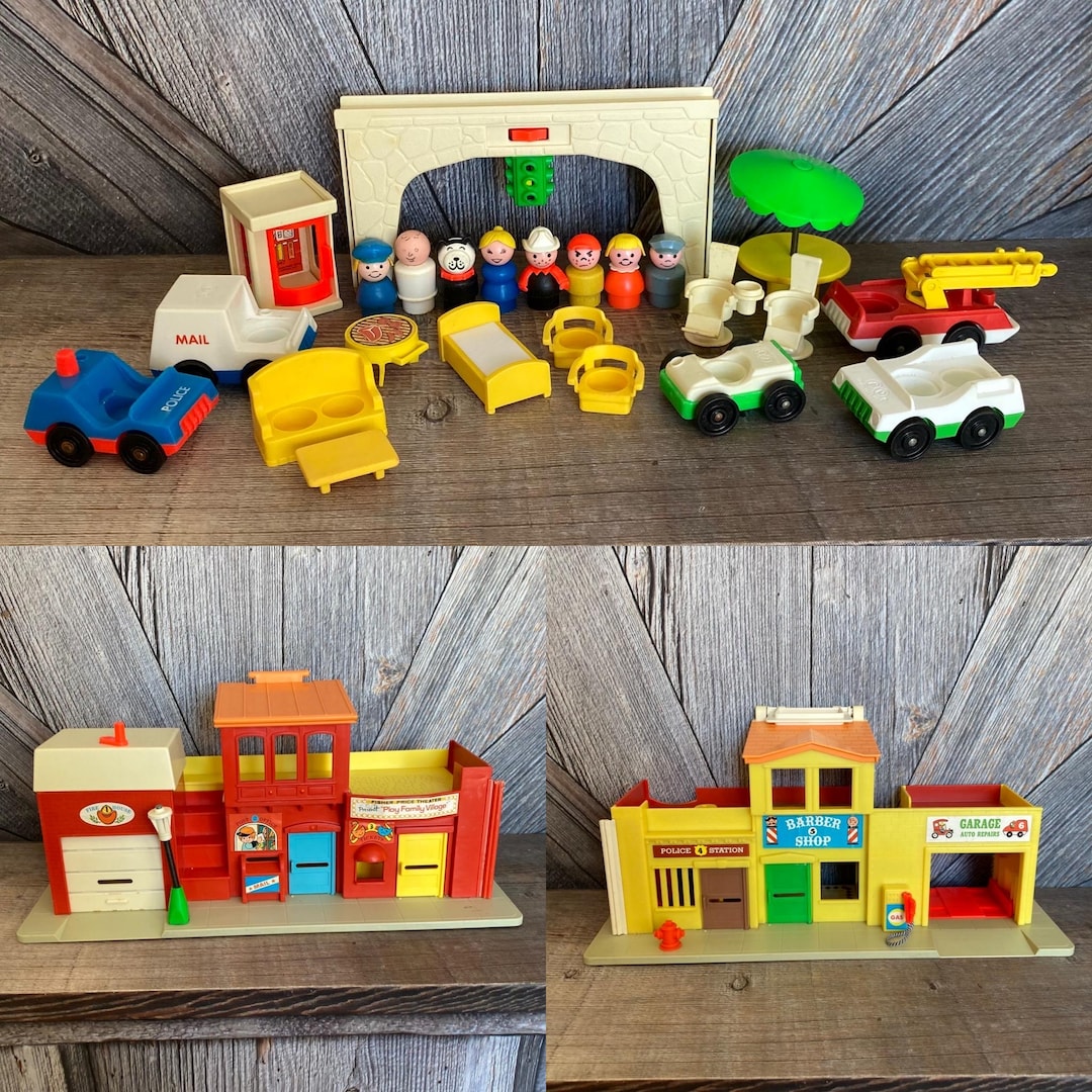 Vintage Fisher Price Little People Village {play Family Town Post ...