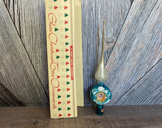 Vintage Glass Tree Top, Tree Topper, Fragile Shiny Brite Glass ...