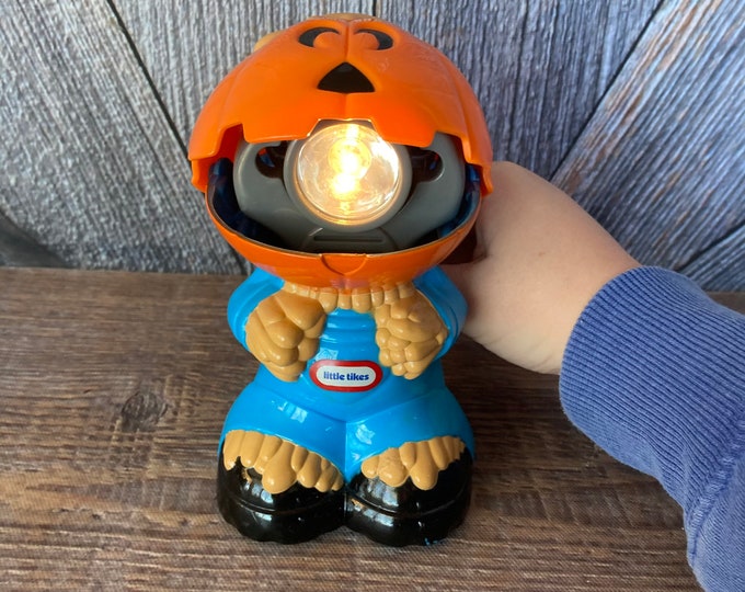 Vintage Scream Beams Pumpkin Scarecrow Flashlight Little Tikes ...