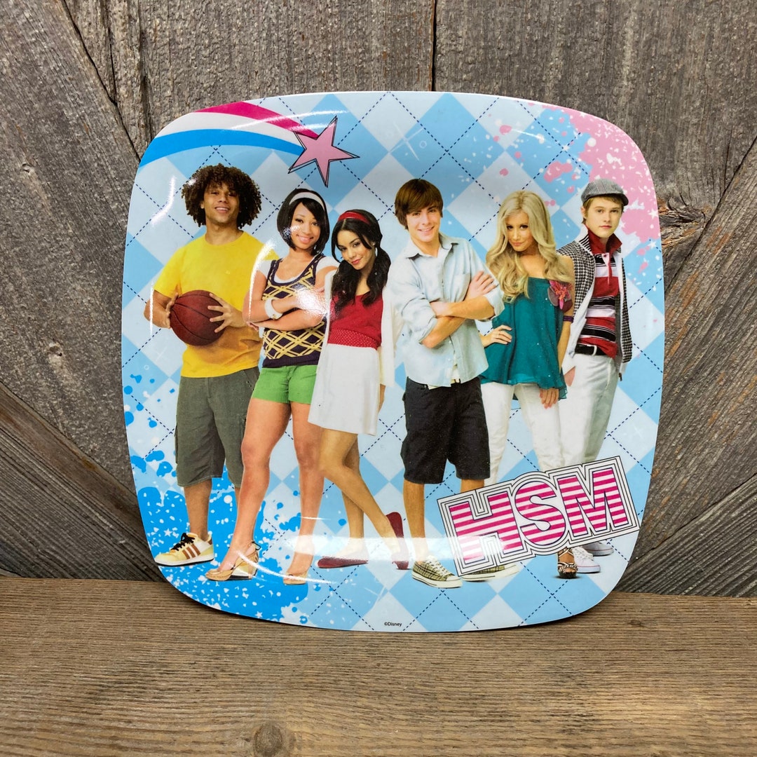 High School Musical Plate Melmac Plastic Kid Play Dishes Birthday Party ...