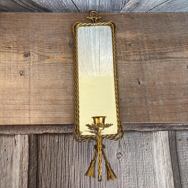 Candle Sconce With Bow - Etsy