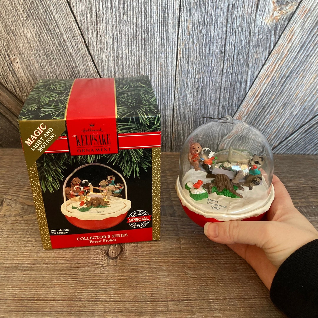 Vintage Forest Frolics Christmas Ornament Magic Light and Motion Works ...