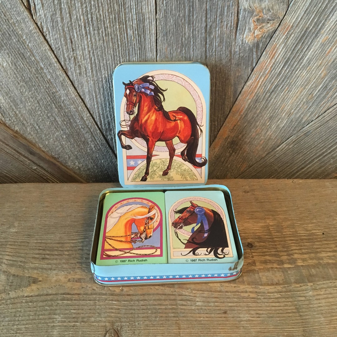 Rich Rudish 1987 Enesco Horse Playing Cards {arabian Saddlebred Morgan ...