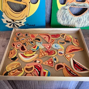 Vintage Fun Maker Box, 6 Faces With Interchangeable Features Make ...
