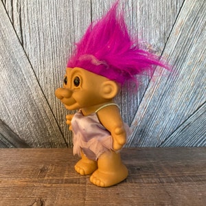 Vintage Girl Troll Doll ballerina Pink Tutu Dress Troll With Pink Hair ...