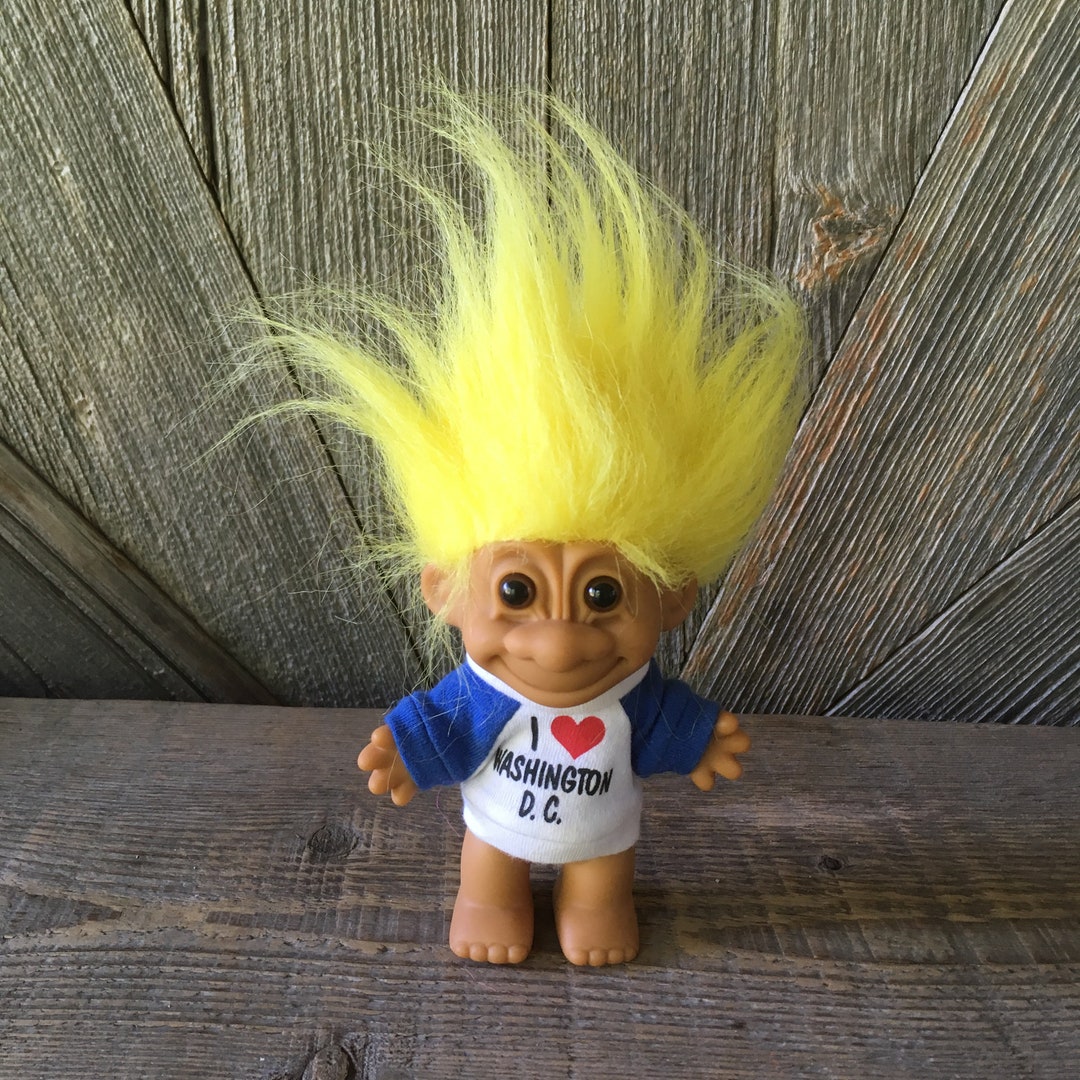 I Love Washington DC Troll Yellow Hair Troll vintage Russ - Etsy