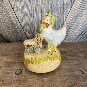 Vintage Chicken Music Box, Schmid Double Yoker, Hen With 2 Chicks in ...
