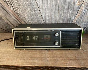 Vintage Panasonic Clock Radio, RC 65 Retro Look Wood Look Clock AM FM ...