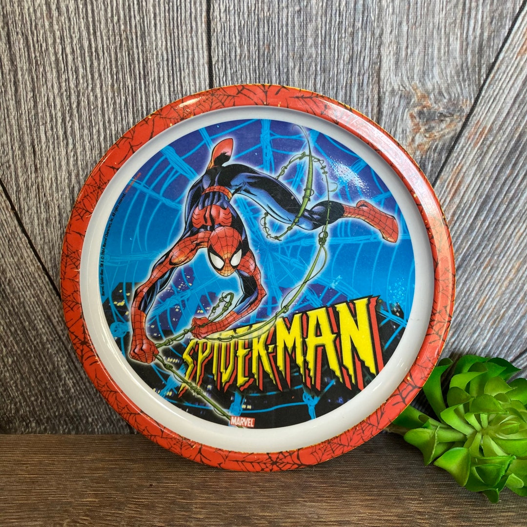 Vintage Spider-man Plate {marvel Spider Man Zak Designs Plastic Kid ...