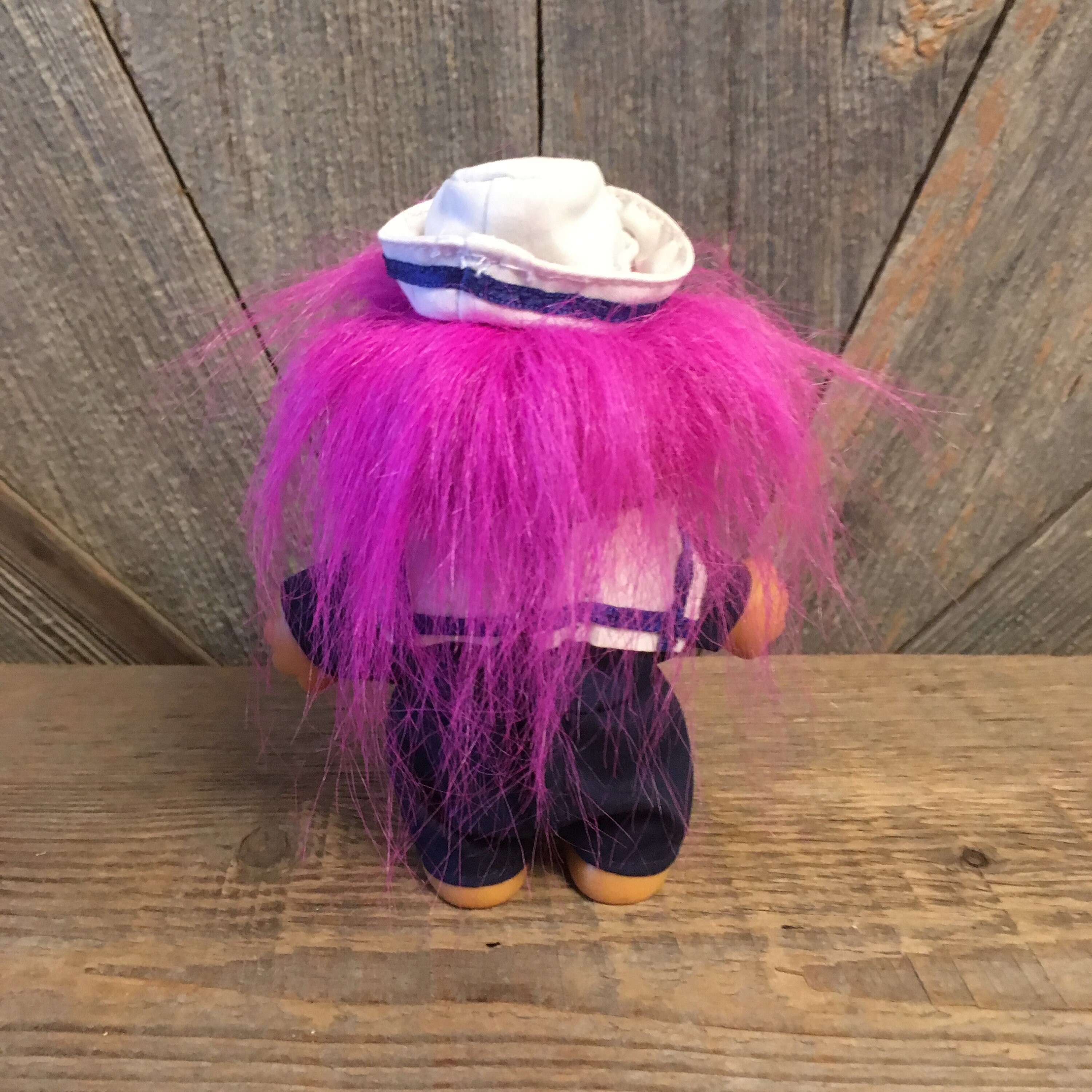 Vintage Troll Doll navy With Pink Hair Russ Berrie 5 Inch - Etsy