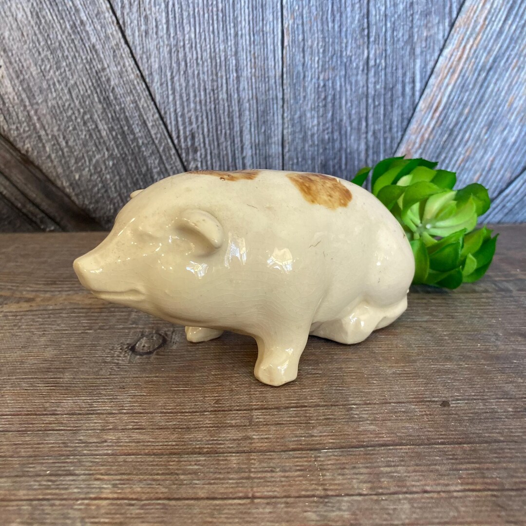 Vintage Piggy Bank Ceramic Pig Bank {vintage Ceramic Pig Coin Bank ...