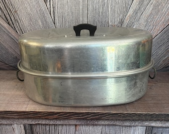 Vintage Rooster Roaster, Turkey, Beef or Pork Roast, 3 Piece Oven ...