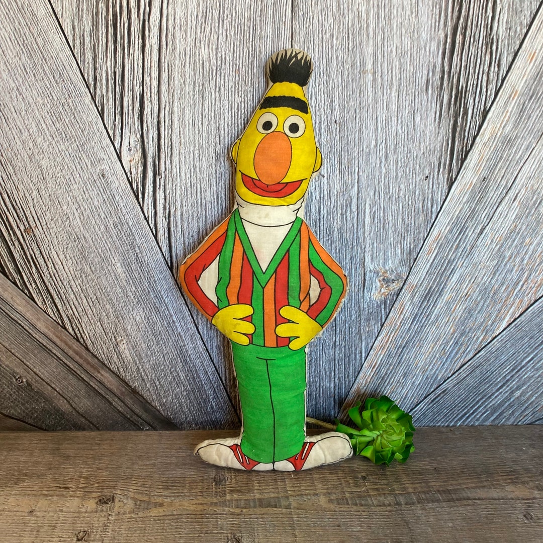 Vintage Bert Plush Doll Cut and Sew Handmade Muppets Inc Sesame Street ...