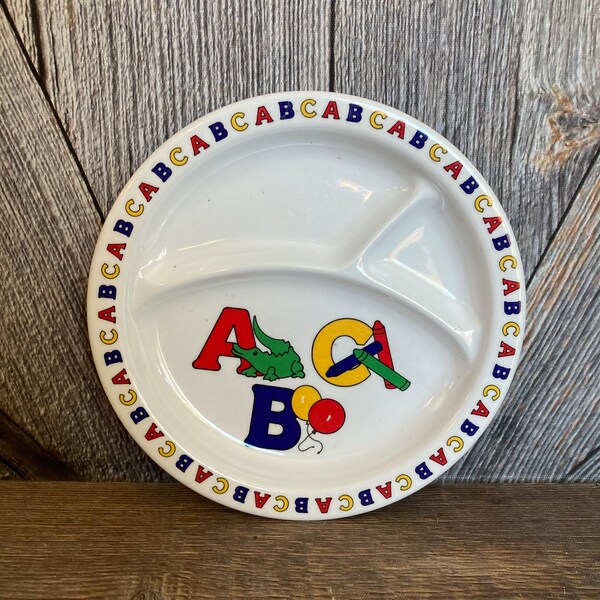 Kids Sectioned Plate - Etsy