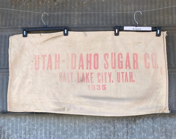 Vintage Utah Idaho Sugar Heavy Cotton Muslin Sack 30s Cloth Seamless ...