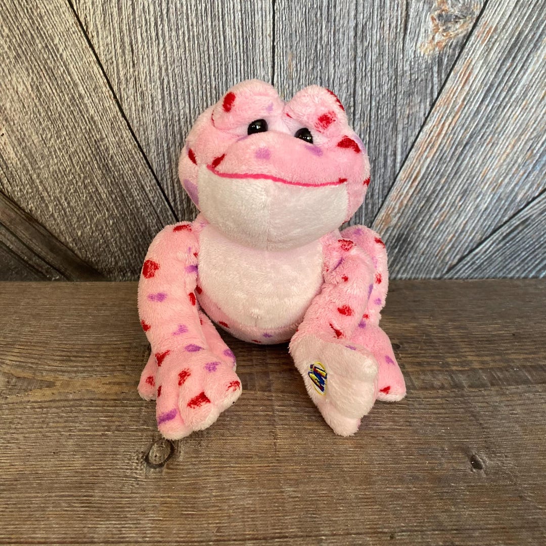 Vintage Pink Spotted Frog Plush Webkinz Ganz 8 Inch ORIGINAL Toy ...