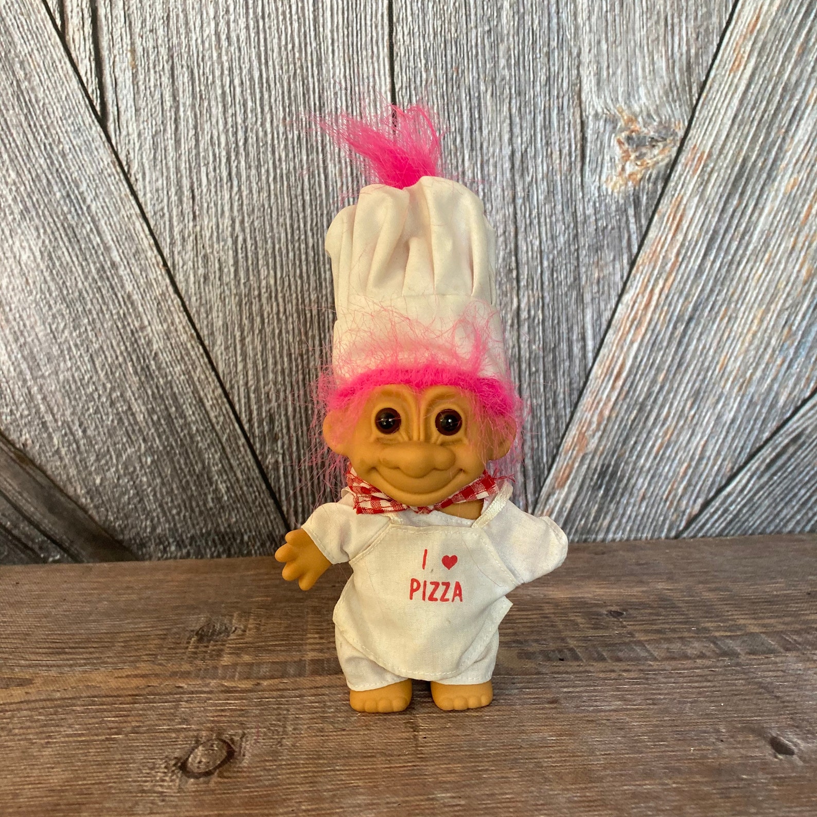 Vintage Troll Doll pizza Delivery With Pink Hair Chef Hat - Etsy