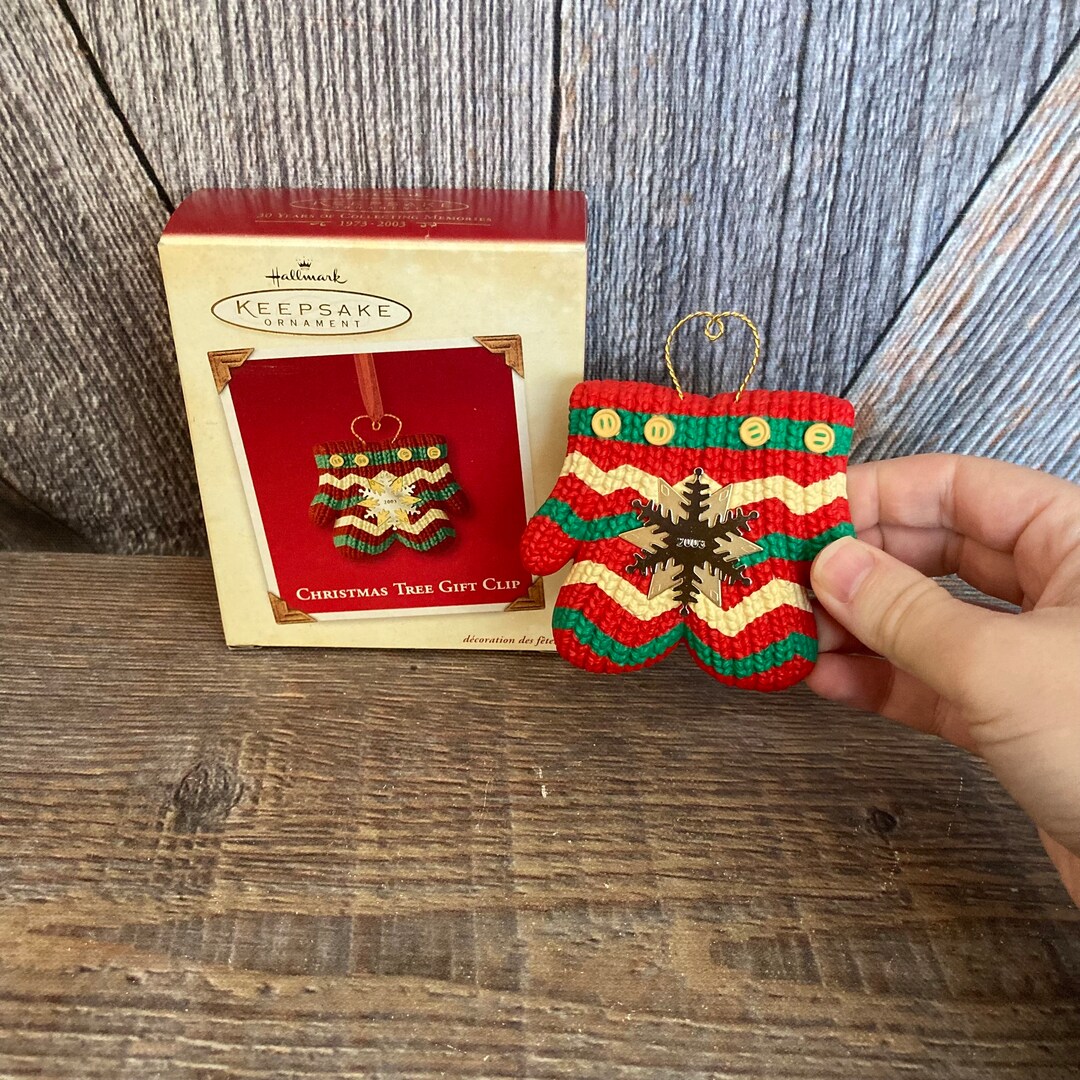 Vintage Christmas Tree Gift Clip Ornament {hallmark Keepsake Ornament ...
