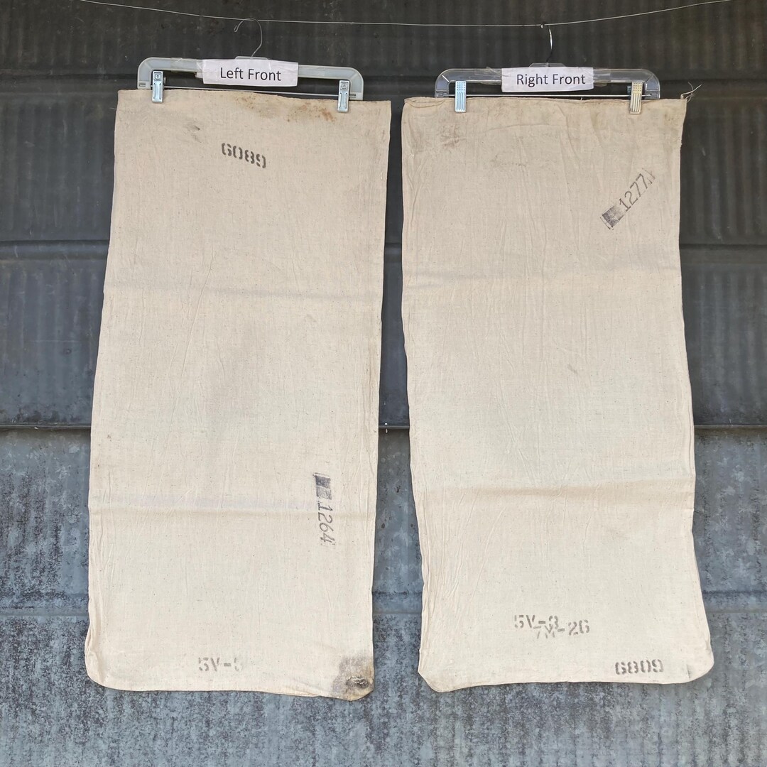 Vintage Washed and Ironed Unprinted Cotton Muslin Sack (group of 2) 60s ...