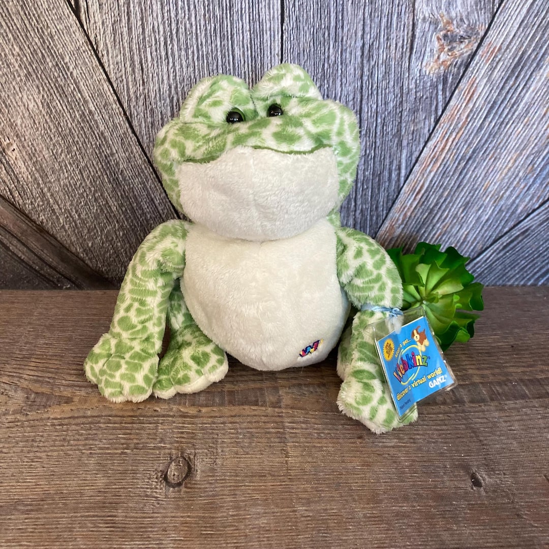 Vintage Spotted Frog Plush Webkinz Ganz 8 Inch ORIGINAL Toy Stuffed ...