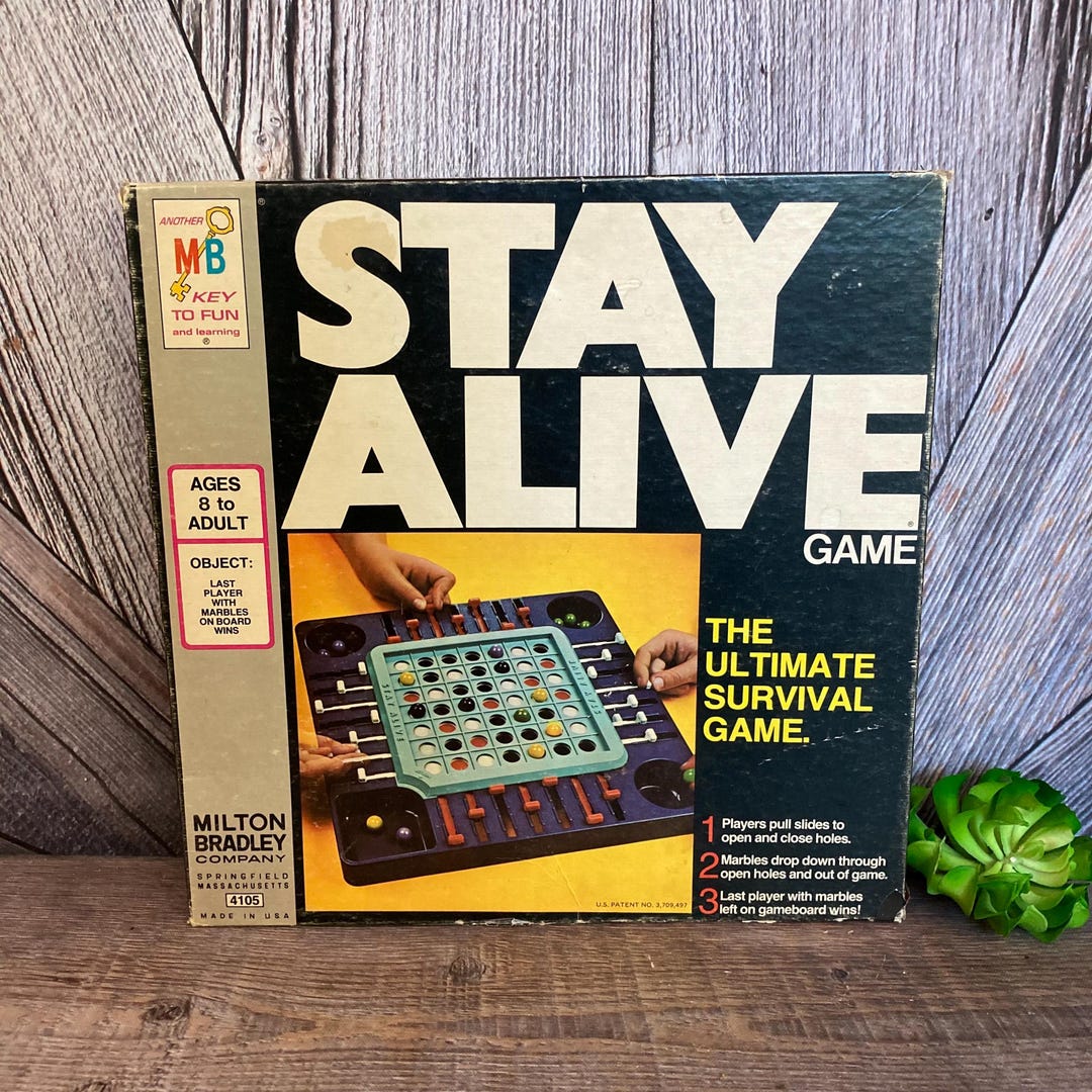 Vintage Stay Alive Game, Board Game With Marbles, COMPLETE Milton ...