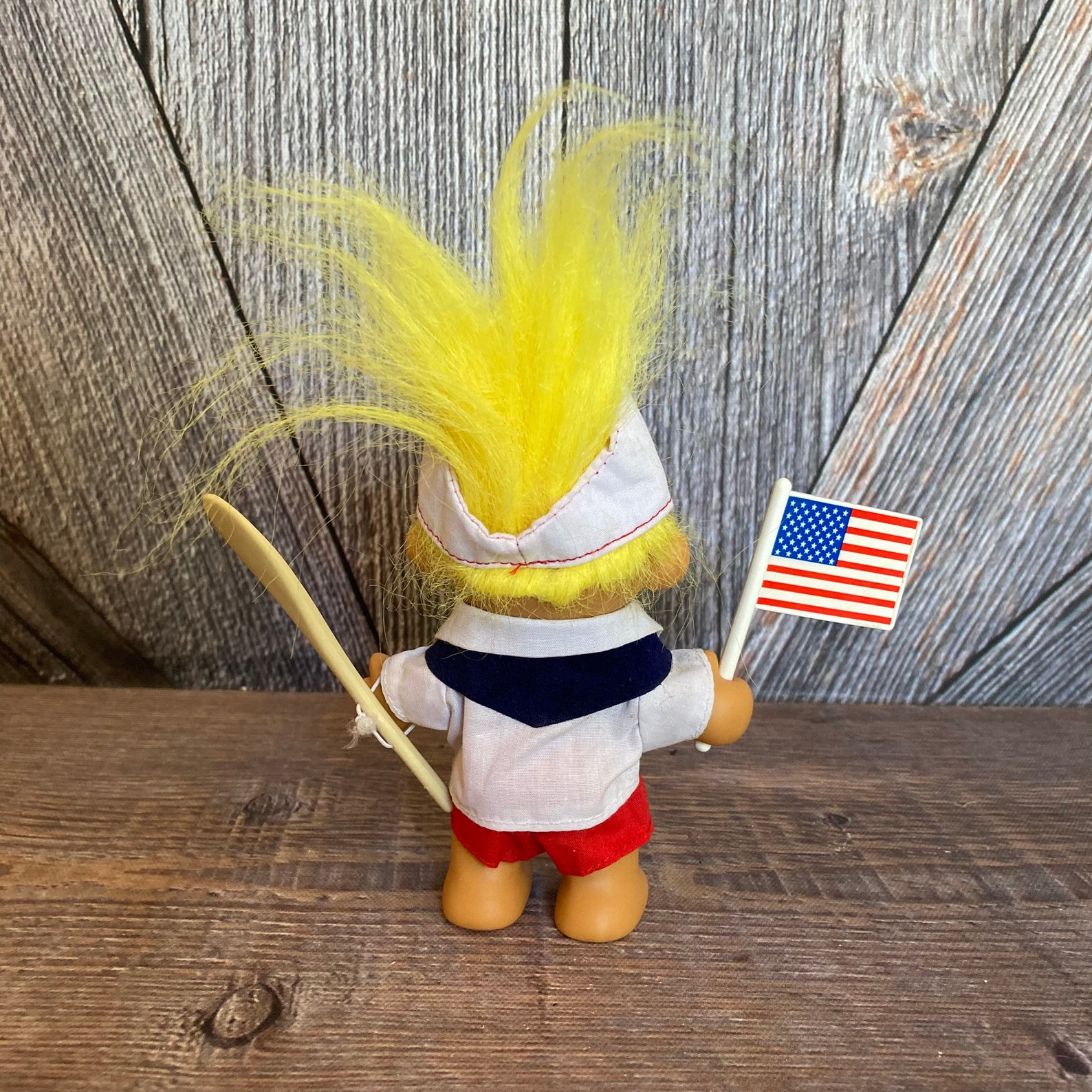 Vintage America Troll Doll American Troll w/ Flag Boy Scout | Etsy