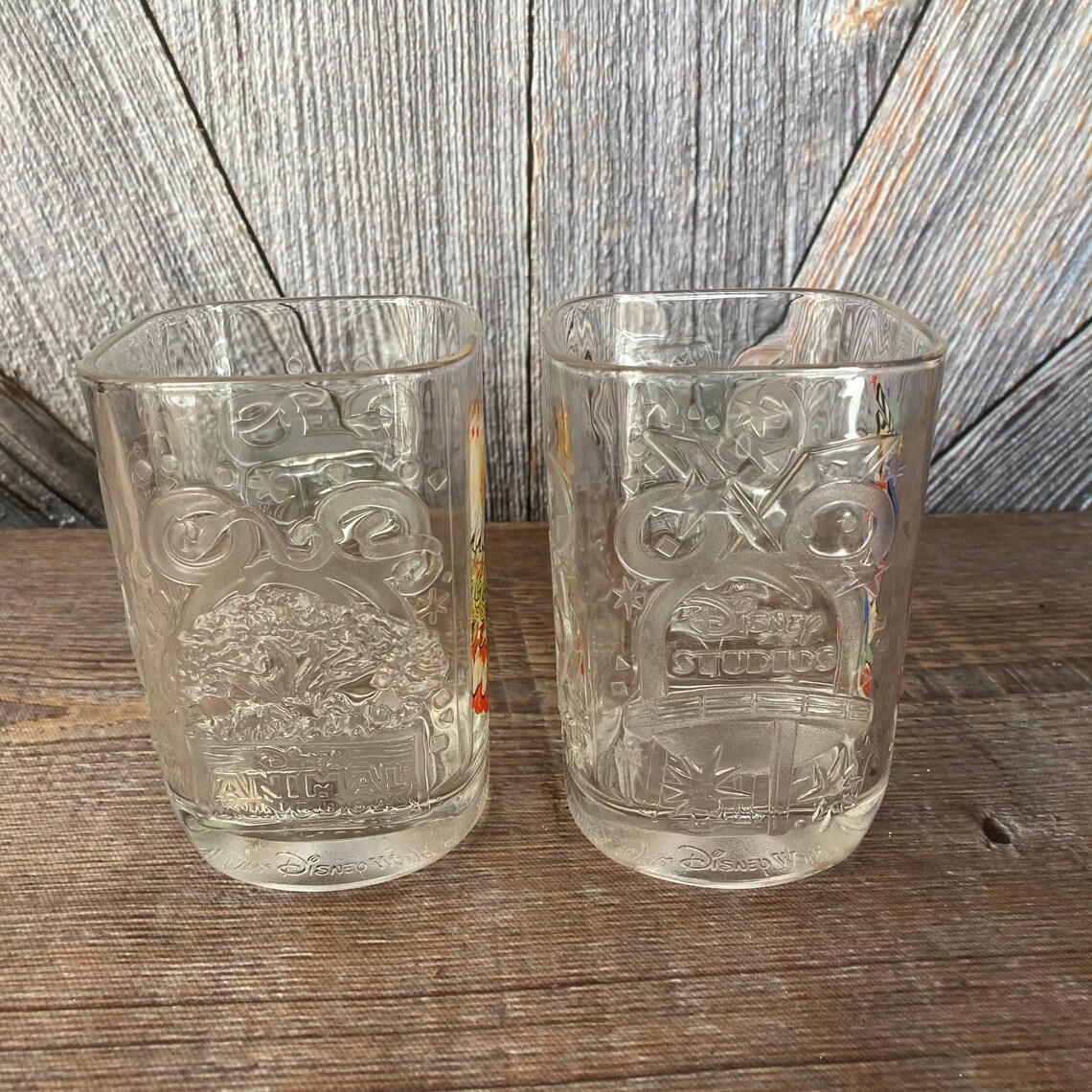 2 Vintage Mickey Mouse Glass Cup {disney Glass Mickey Mouse Glasses ...