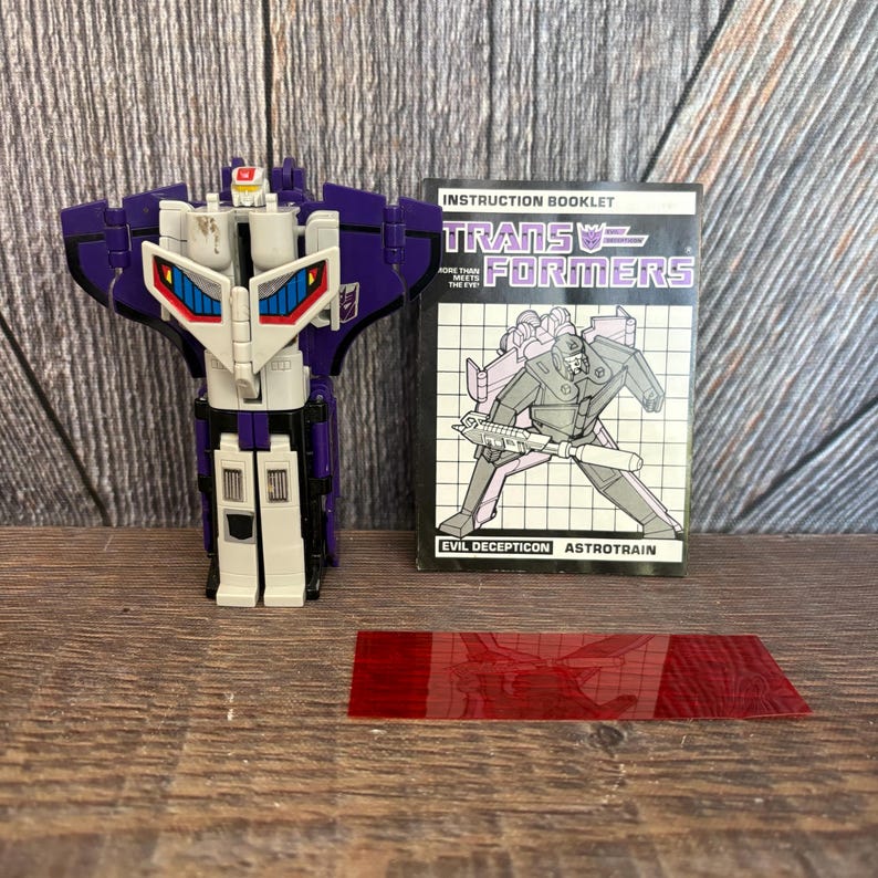 Vintage G1 Transformer Astrotrain Evil Decepticon {hasbro 1980's ...