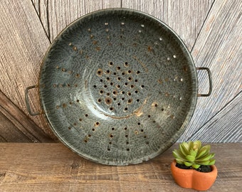Vintage Metal Colander Mirro Aluminum Strainer Sieve Metal Strainer ...