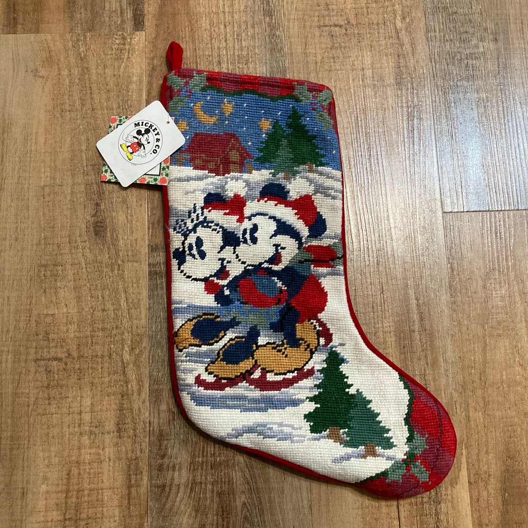 Vintage Mickey Mouse Stocking Disney Christmas Decoration Mickey and ...