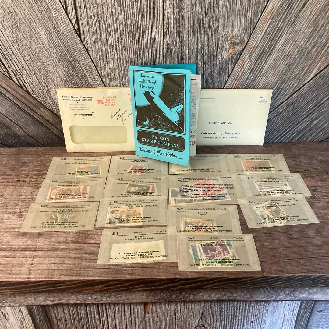 1980s Falcon Stamp Company Postage Stamp Collection Including Princess ...