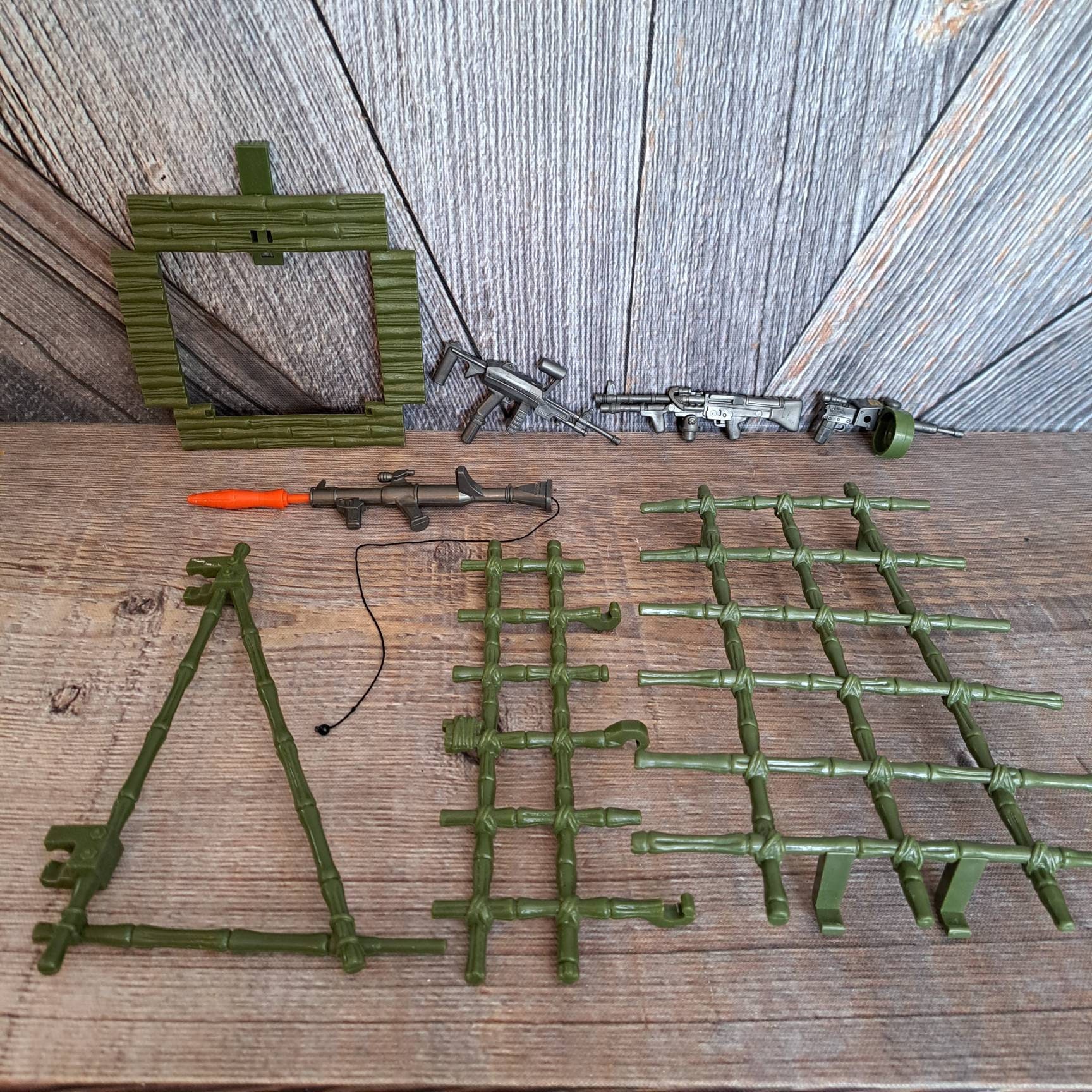 Vintage Rambo Savage Strike Headquarters Parts and Weapons Lot, 1985 ...