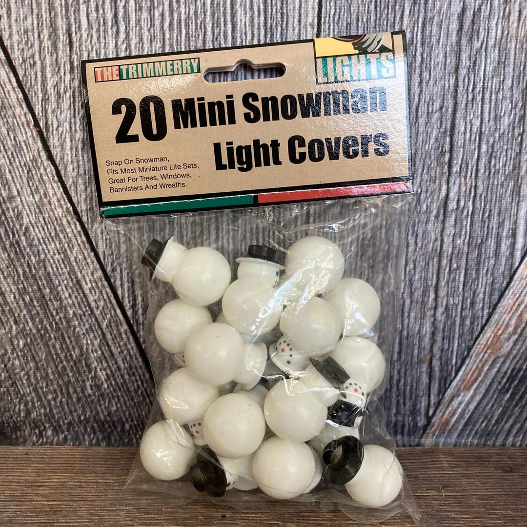 20 Vintage Christmas Snowman Light Covers for Christmas Light Strand ...