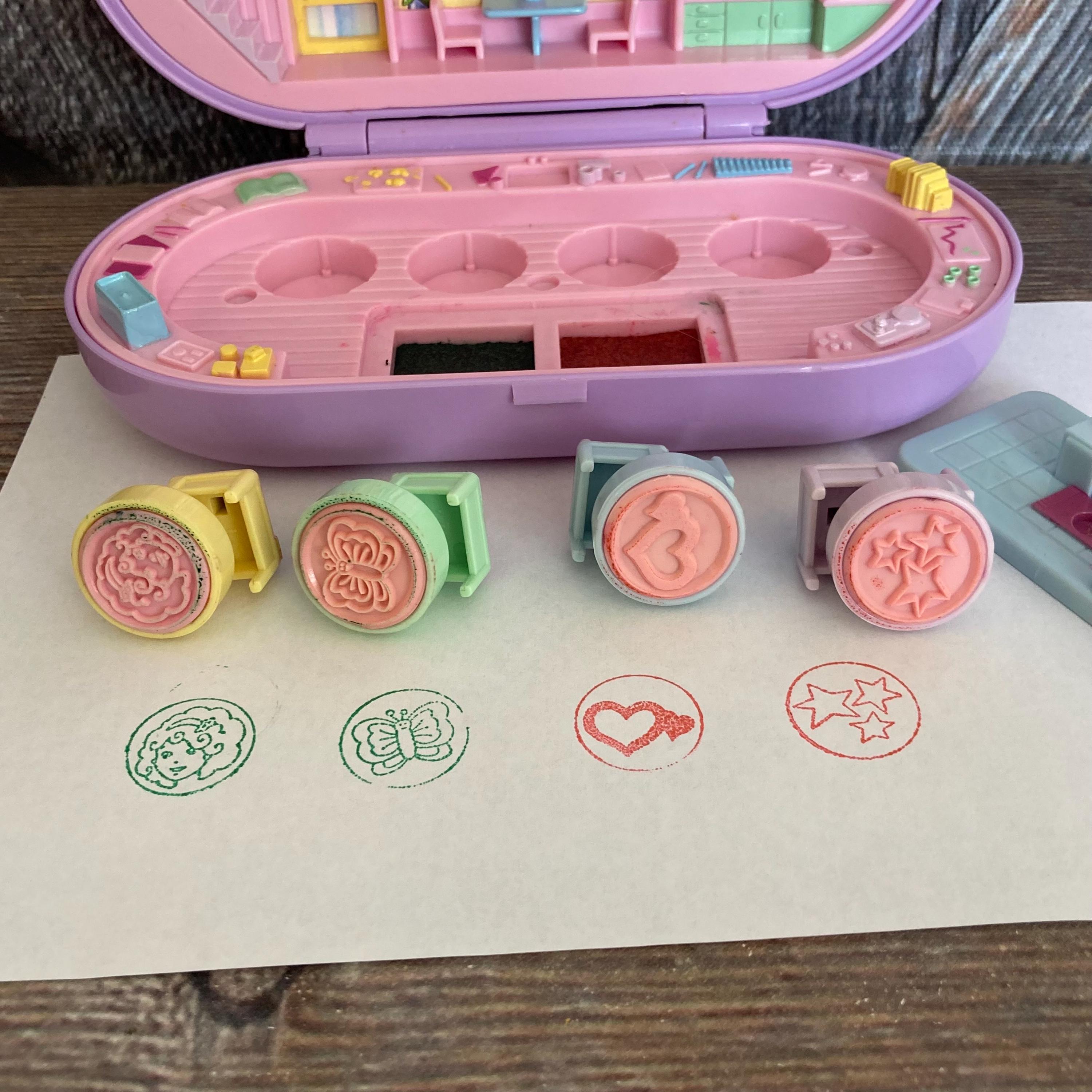 Vintage Polly Pocket Set {stampin' School Playset Stamper Compact Polly ...