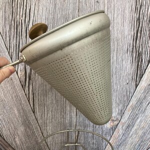 Vintage Strainer Sieve With Pestle Can Canning Applesauce 4 Piece Wood ...