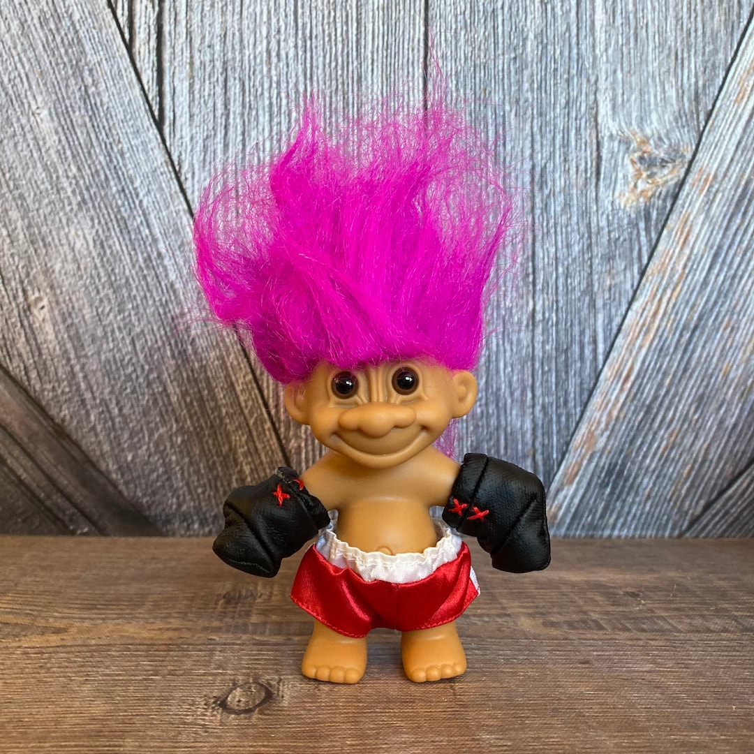 Vintage Boxer Troll Doll Boxer Boxing Troll Hair Russ Berrie 5 Inch ...