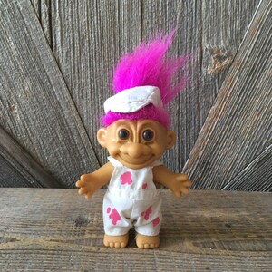 Vintage Painter Troll Doll pastel Painter Troll With Pink - Etsy
