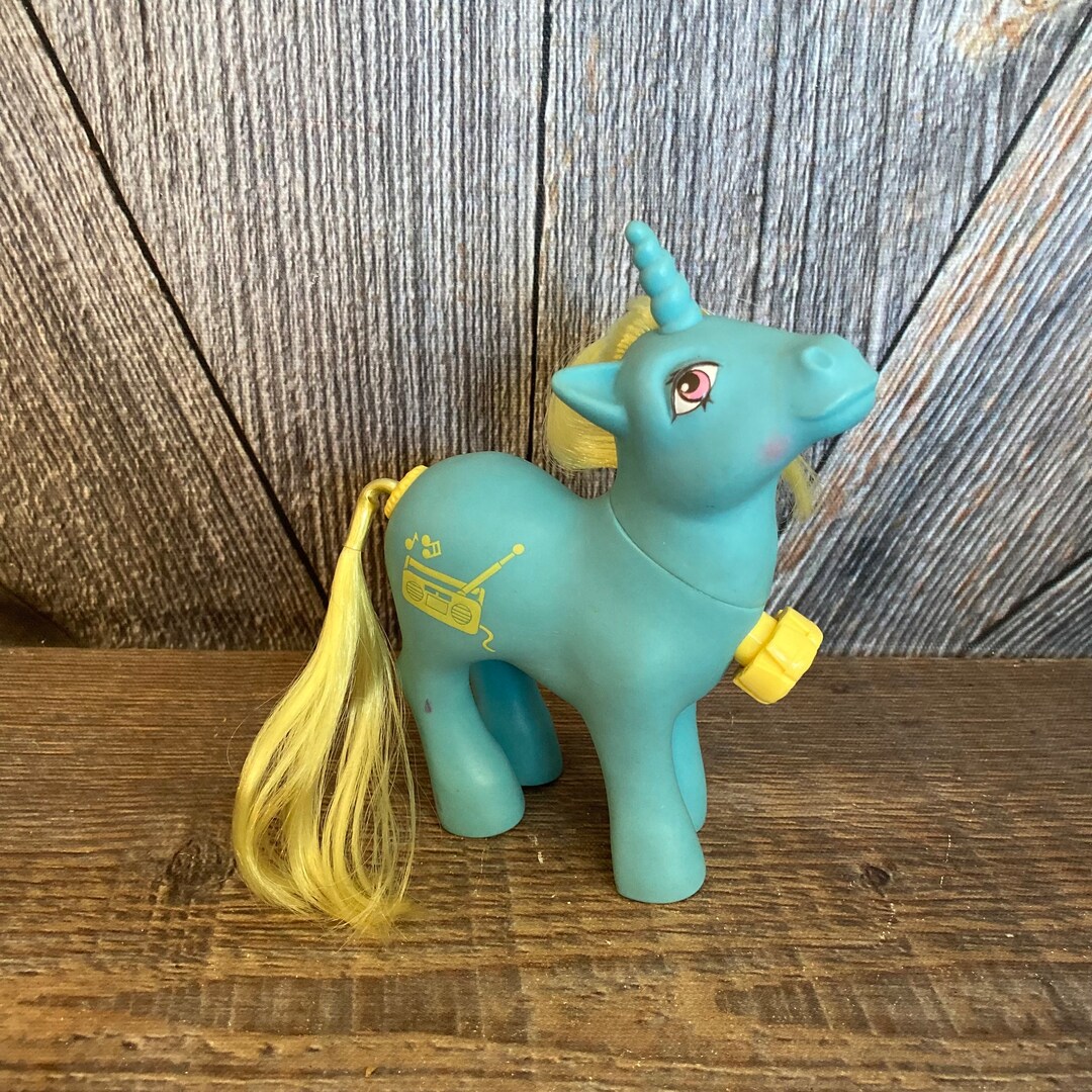 Vintage My Little Pony {1984 Dance 'n Prance DJ Tail Swings Pony} Blue ...