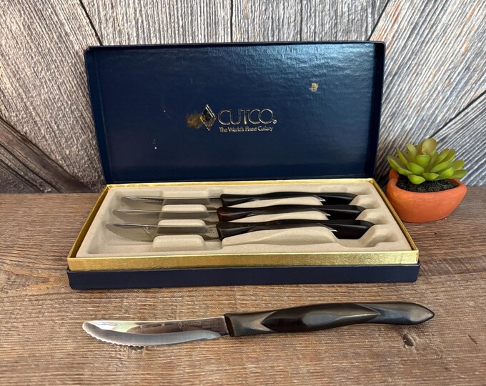 Cutco Table Knife Set, Steak Knives, Vintage Made in USA Quality 1865 4 ...