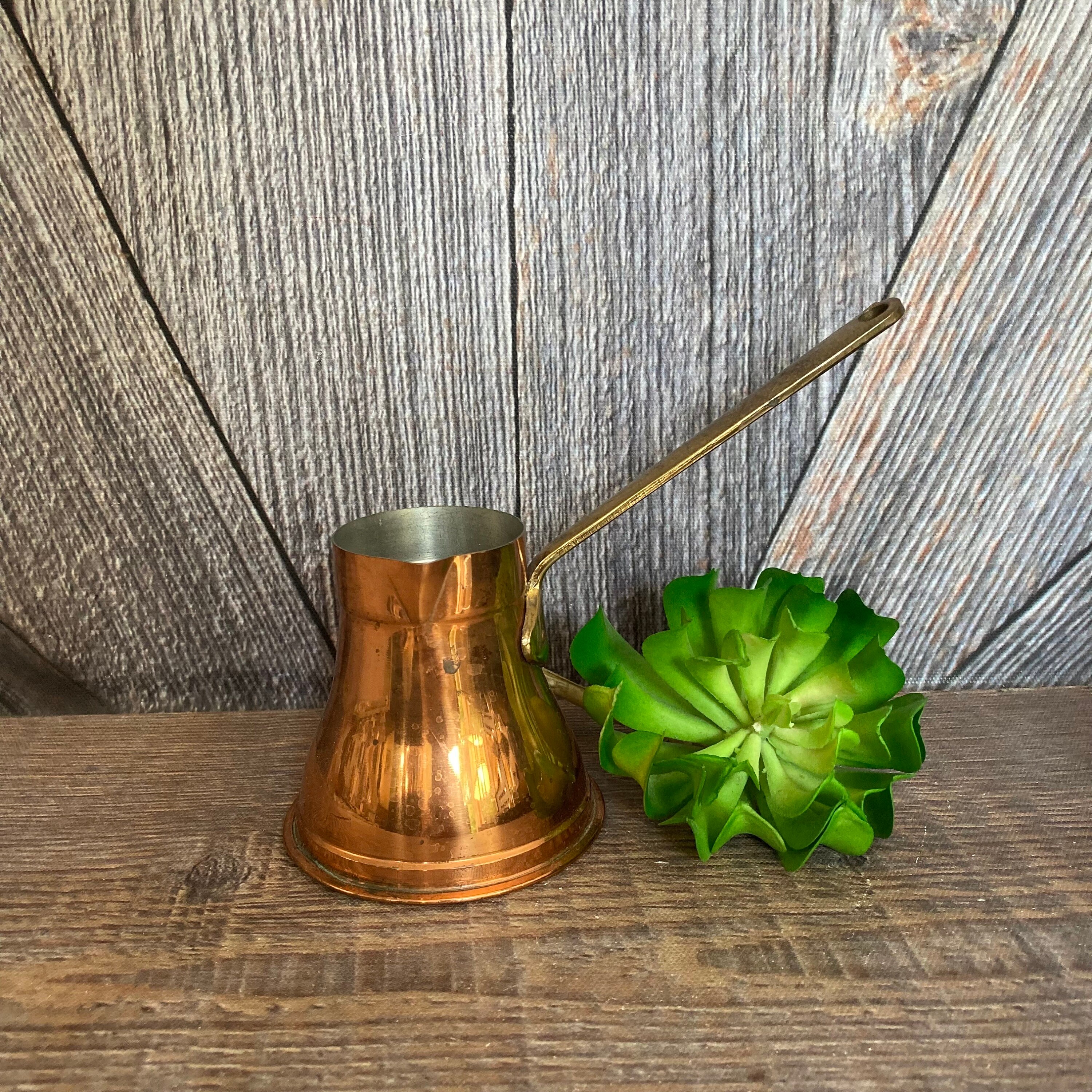 Vintage Copper Coffee Briki Sauce Pan Pot Handle Ladle {copper Colored ...